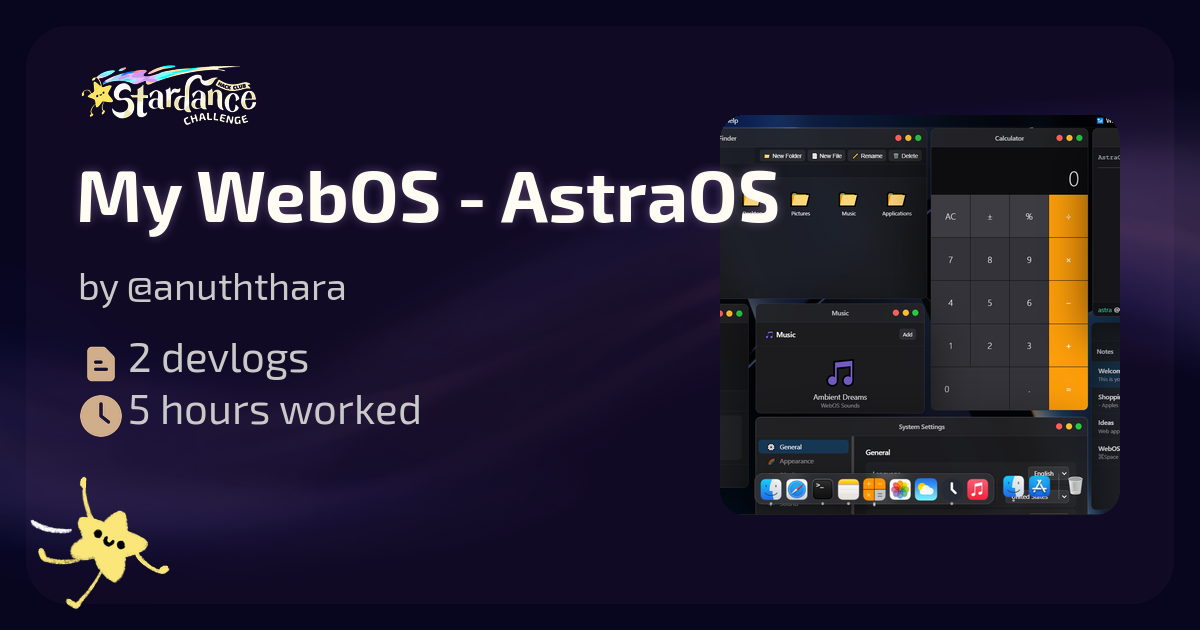 My WebOS - AstraOS - Stardance